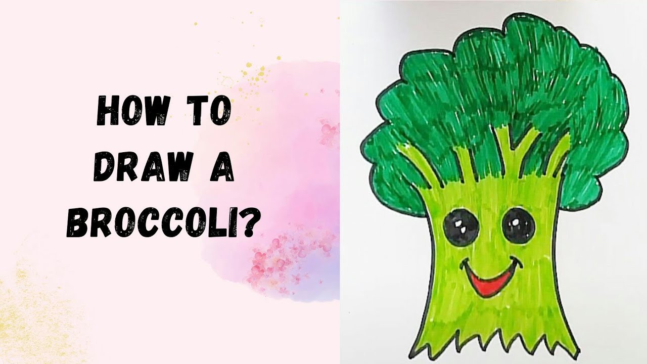 How to draw a broccoli? - YouTube