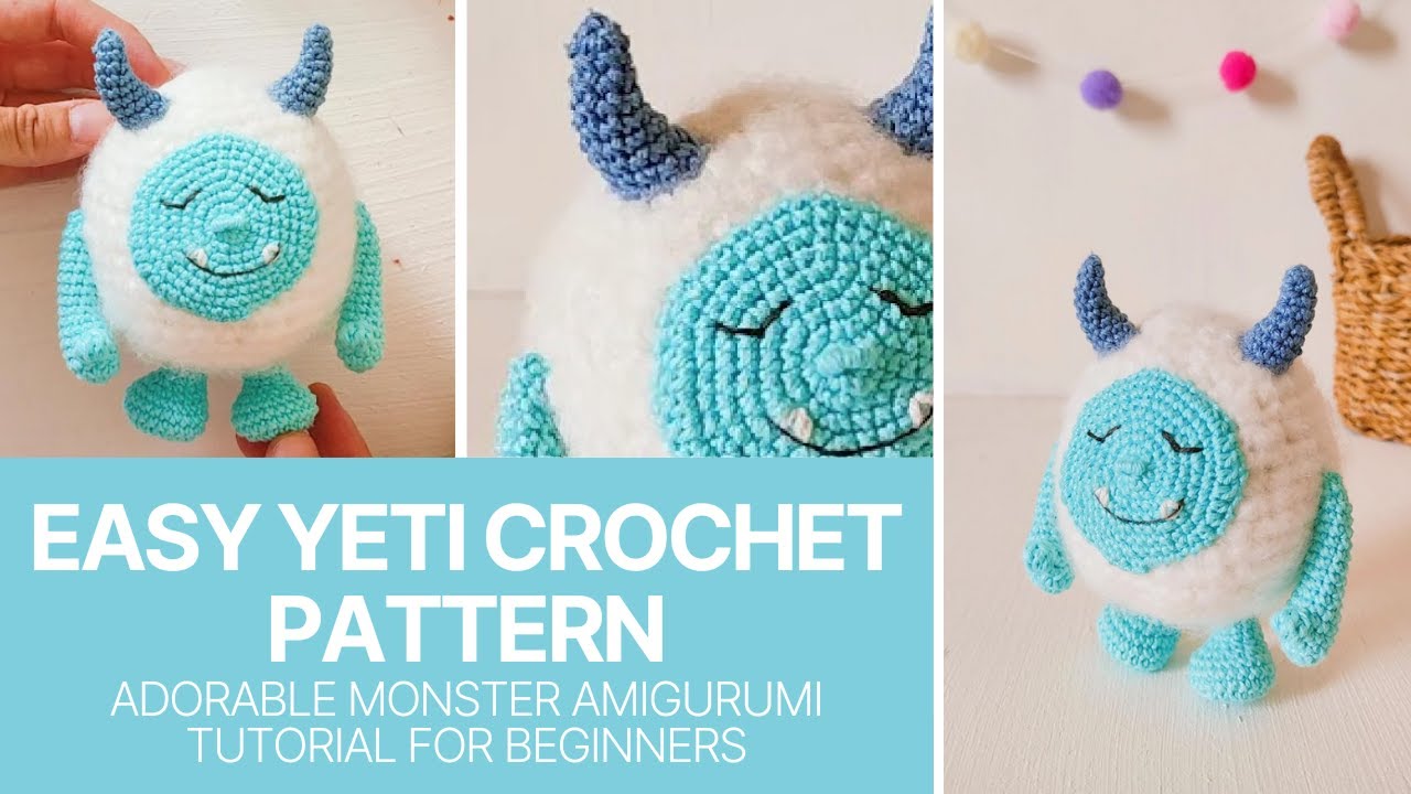Easy Yeti Crochet Pattern – Adorable Monster Amigurumi Tutorial for Beginners - YouTube