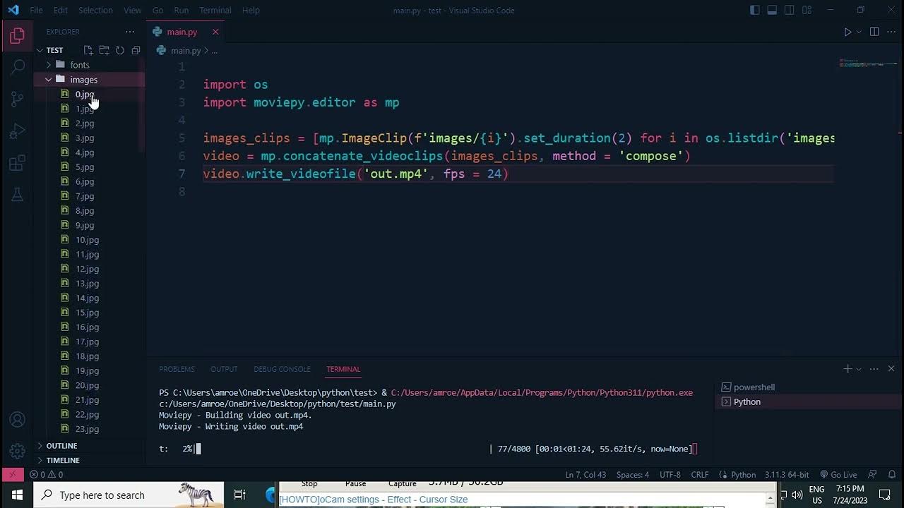 Convert Images To Video Using Python And Moviepy Youtube