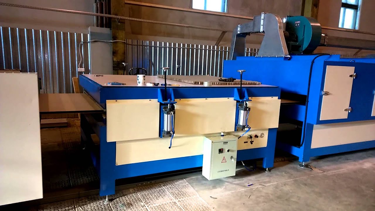 Honeycomb Paperboard Lamination Line - YouTube