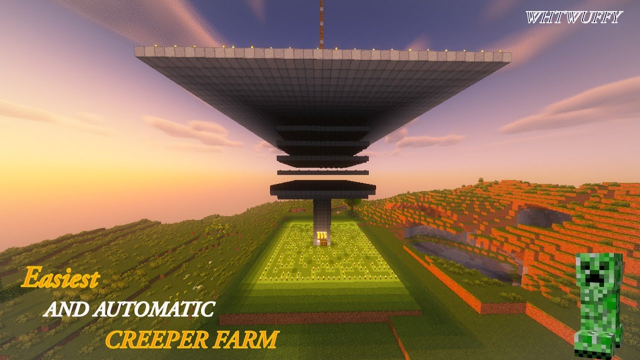 Best And Easiest Automatic Creeper Farm | Minecraft !.20 - YouTube