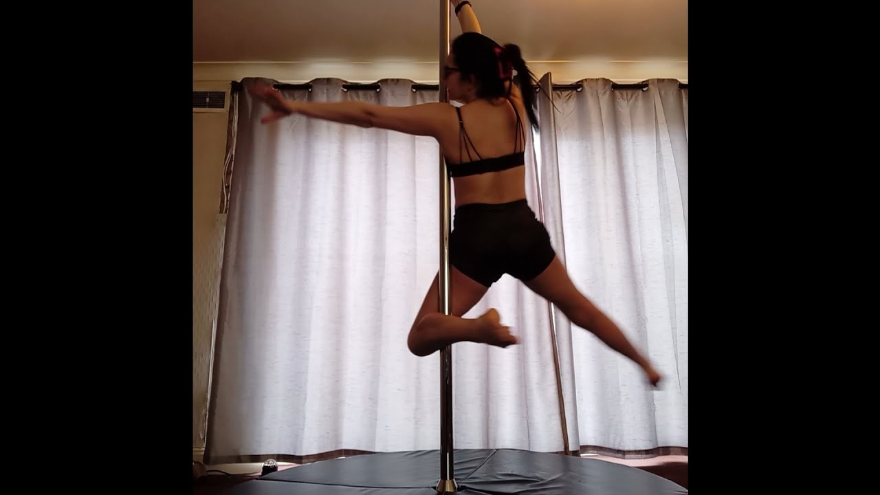 Extended Back Arch -Ballerina Pose -Side Climb Pose - Extended Back Hook Spin - Beginners Pole ...