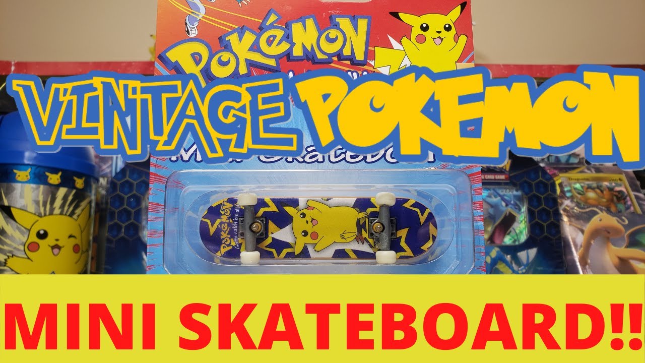 VINTAGE POKEMON PIKACHU MINI SKATEBOARD FROM 1999! - YouTube