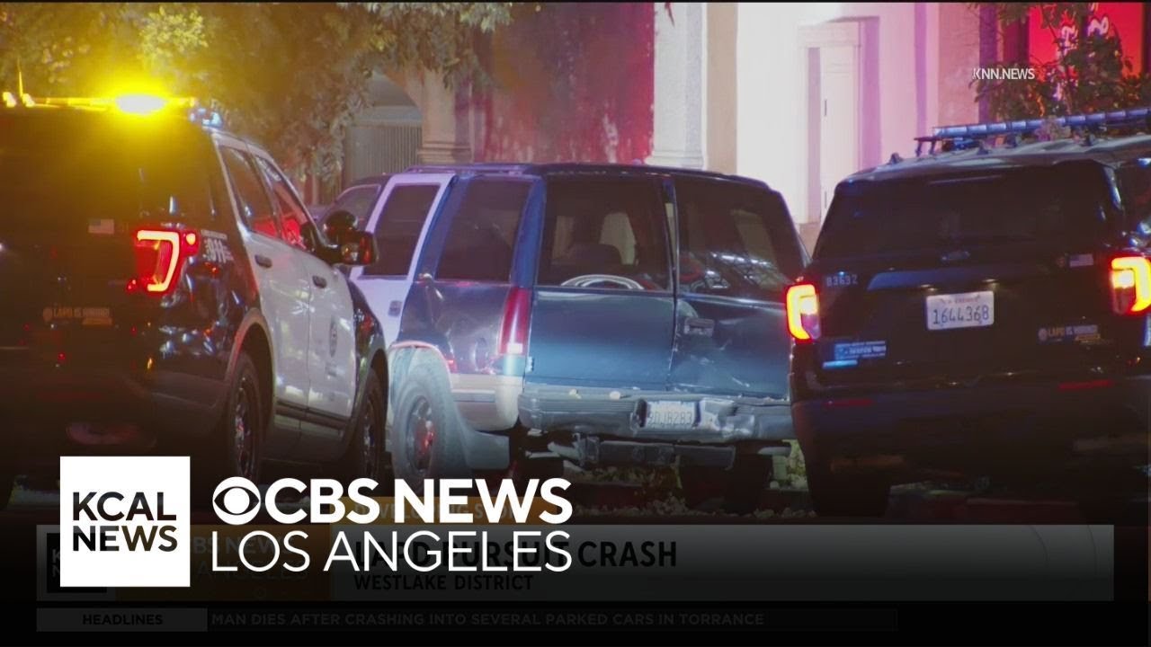 2 LAPD officers injured in Downtown L.A. pursuit crash - YouTube
