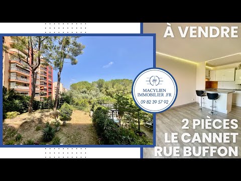 VENTE - LE CANNET - 2 PIÈCES 41 m² TERRASSE AU CALME ABSOLU + PARKING + CAVE