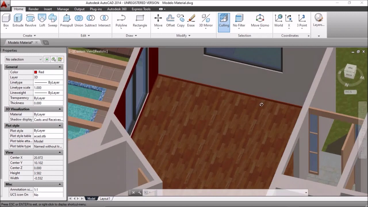 AutoCAD 3D: Render Interior - YouTube