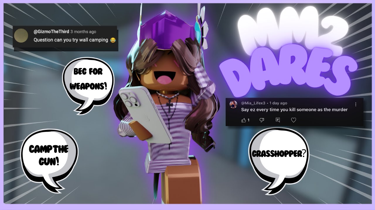 DOING YOUR MM2 DARES! - YouTube