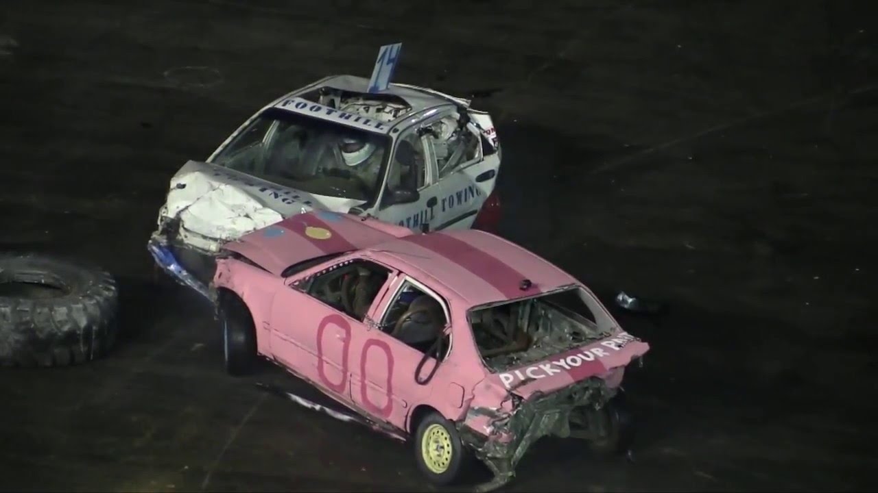 Night of Destruction Demolition Derby Irwindale Speedway 9-5-15 - YouTube