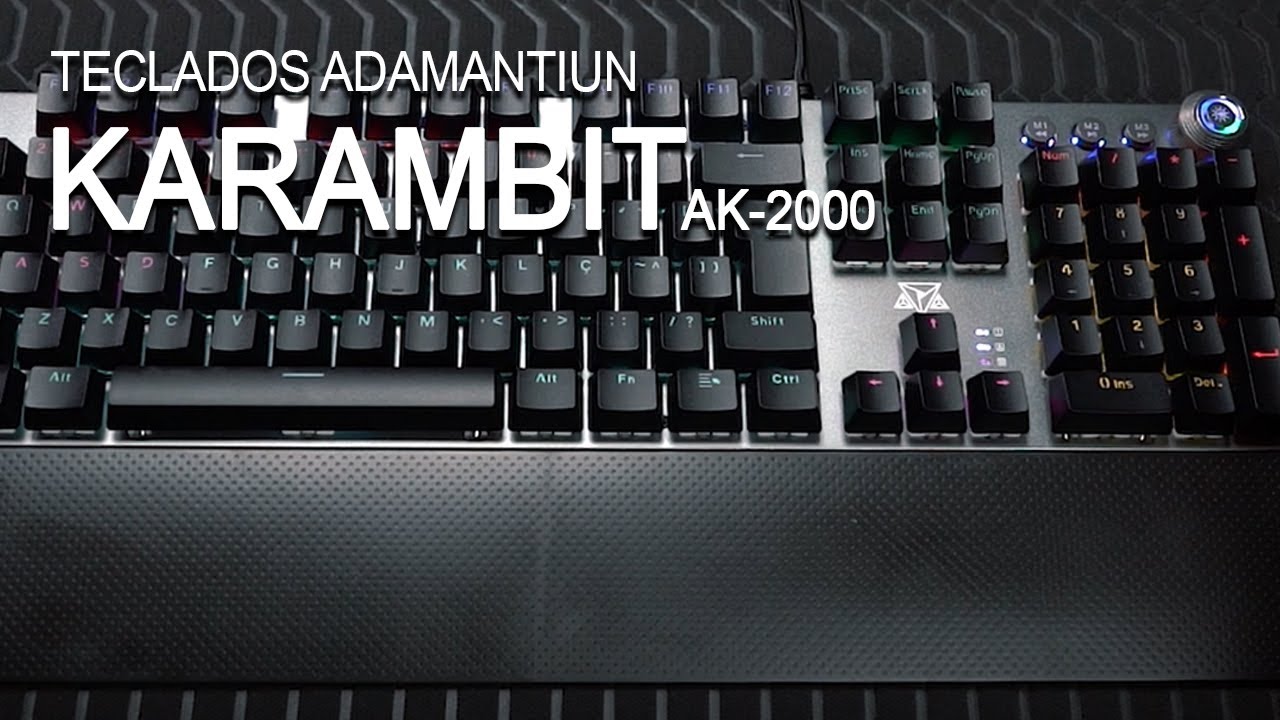 Teclado Mecânico Gamer Adamantiun Karambit AK-2000 Led abnt2 Full Anti ...