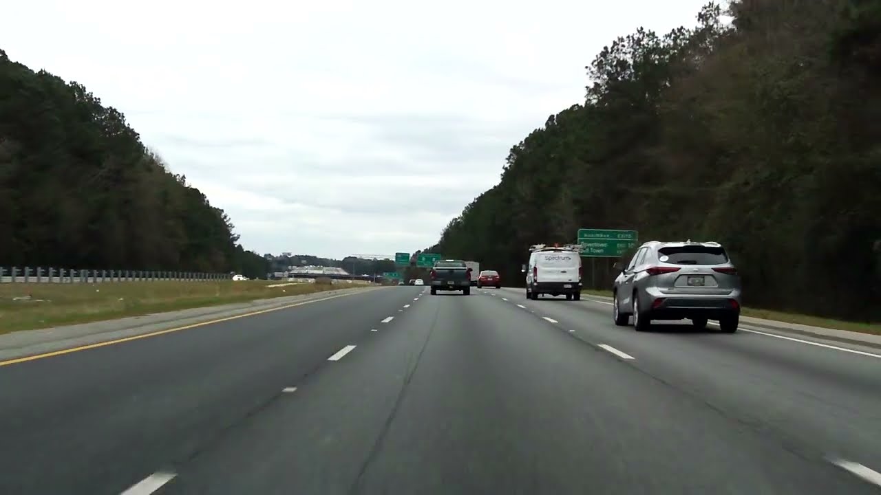 Interstate 185 - Georgia (Exits 19 to 8) southbound - YouTube