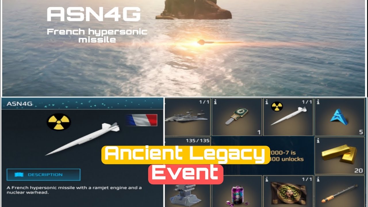 ASN4G -French hypersonic missile | Ancient Legacy -New Event | Modern ...