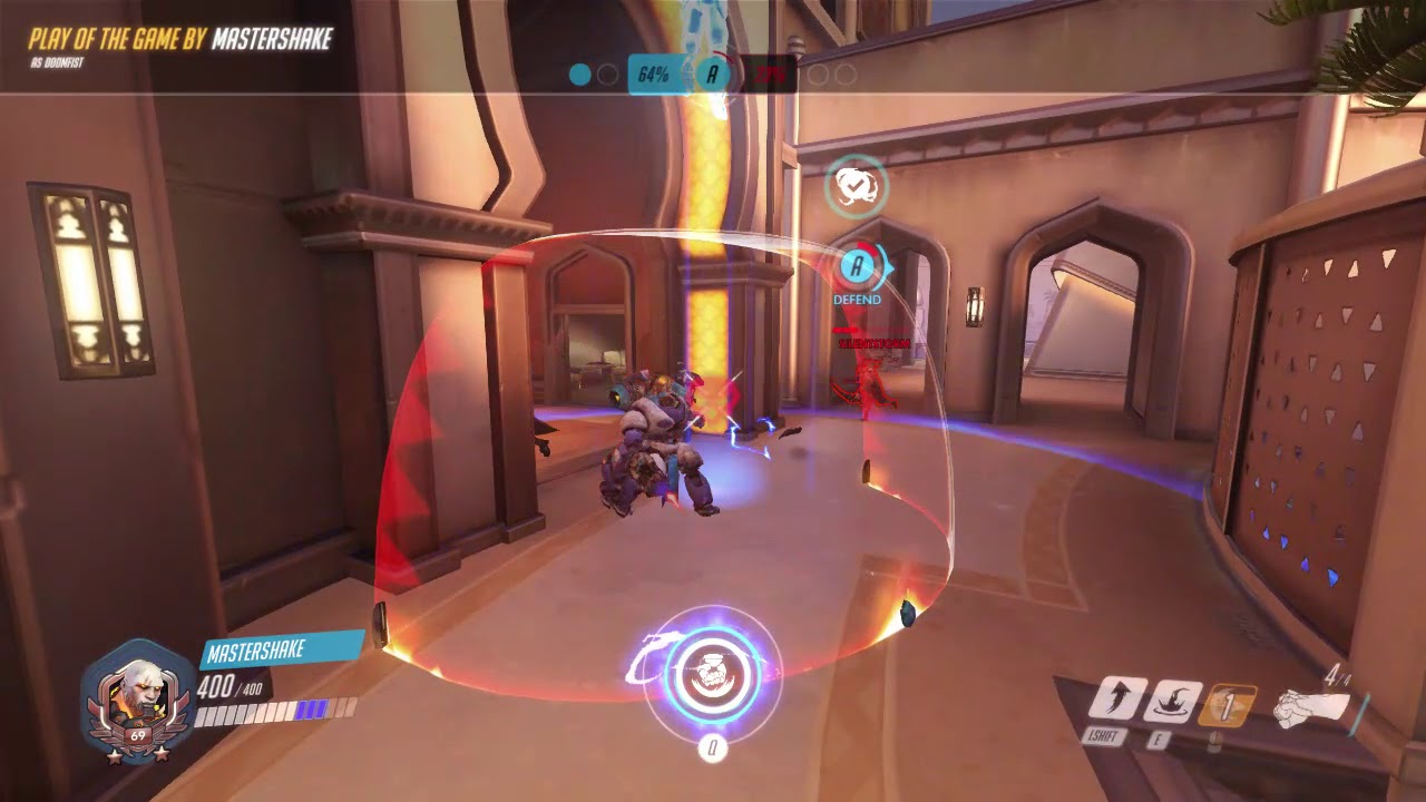 Overwatch - Doomfist POTG "KO" Quad Meteor Strike Kill - YouTube