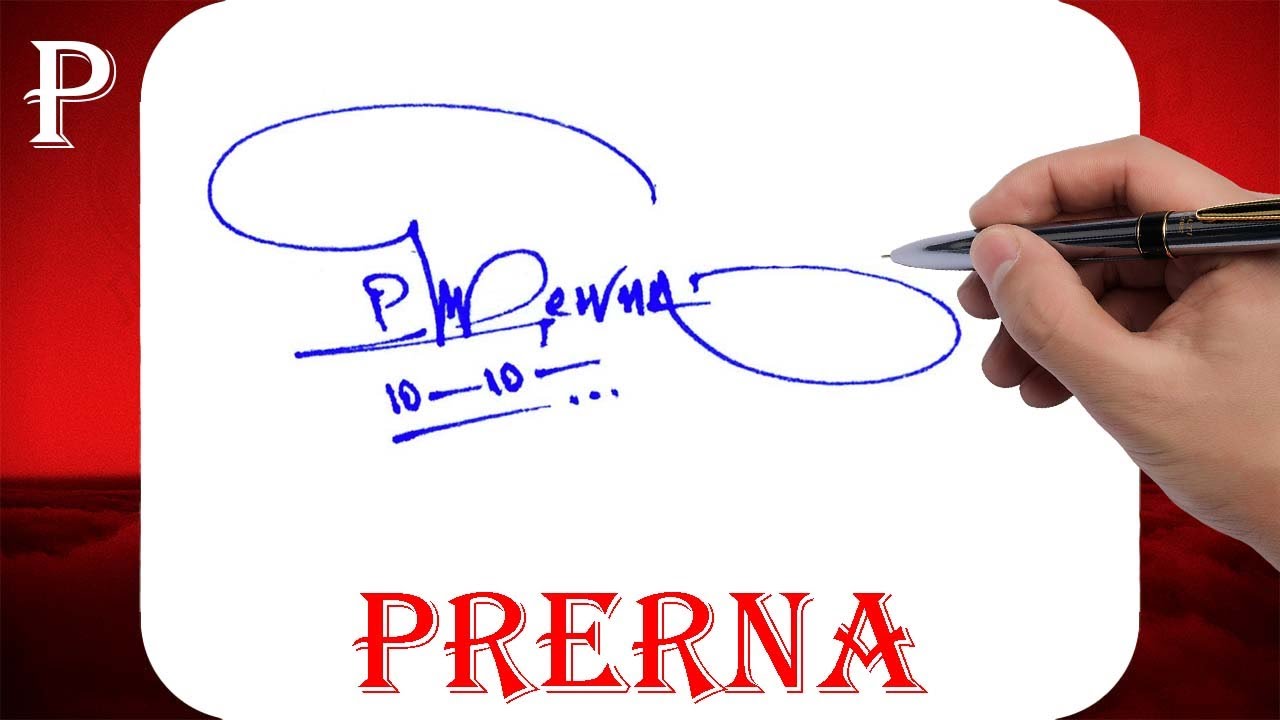 Prerna Name Signature Style - P Signature Style - Signature Style of My ...