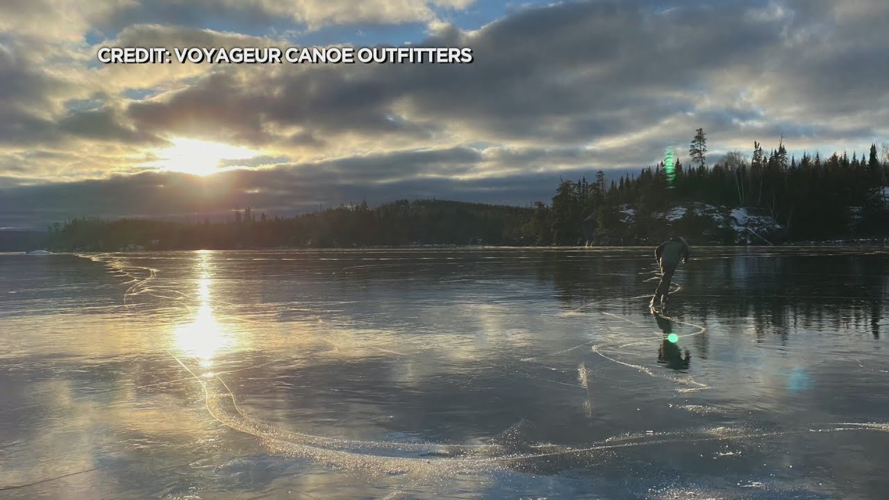 Crystal Clear Ice Forms On Lakes In The Boundary Waters - YouTube