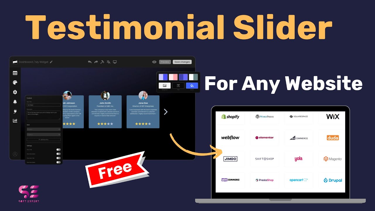 Add Testimonial Slider to Any Website - Free & Easy - YouTube