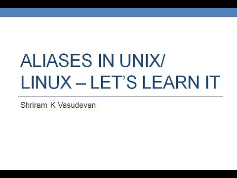 Alias in Linux/Unix. - YouTube