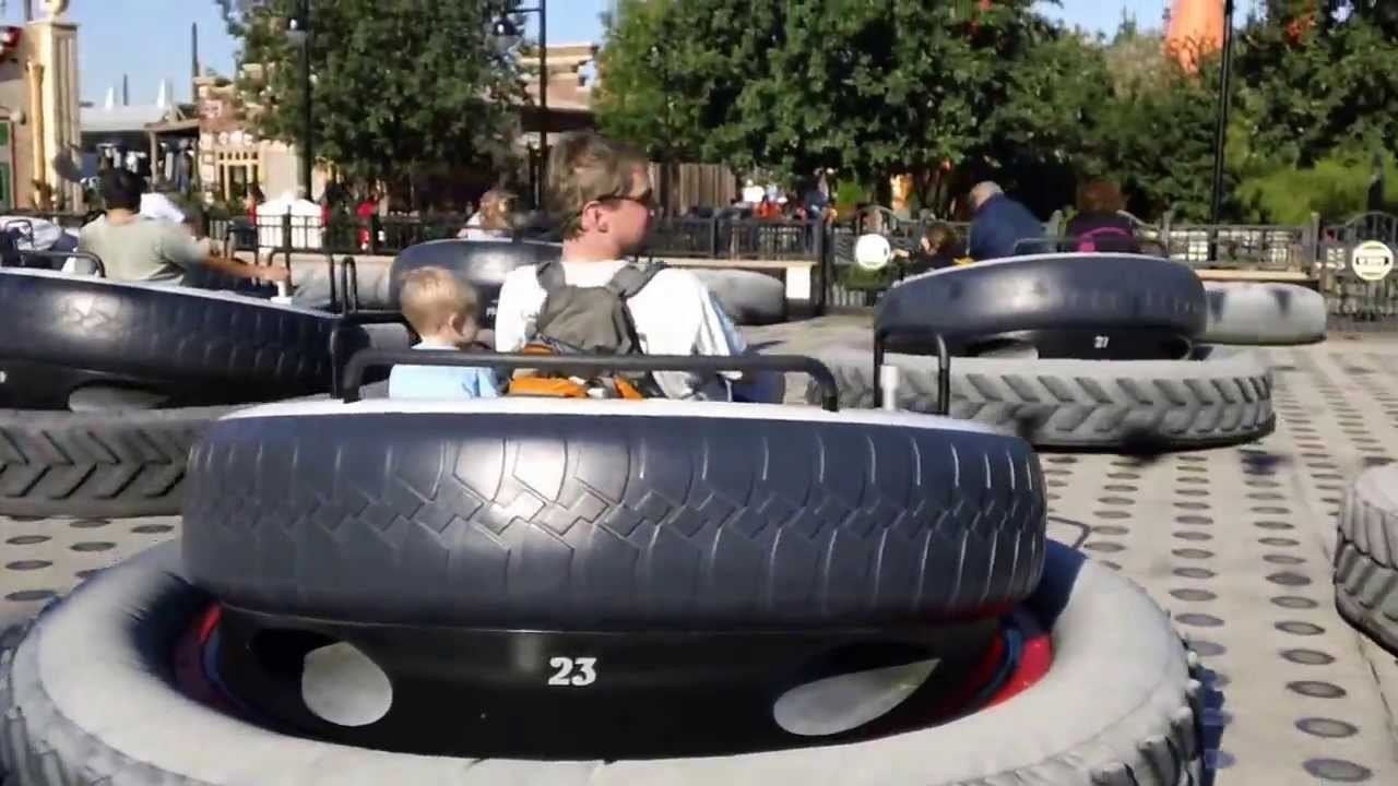 Luigi's Tires ride Disney California Adventure - YouTube