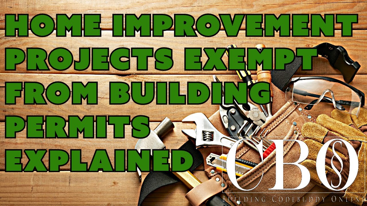 Types of Work Exempt From Building Permits -- v 2.0 - YouTube