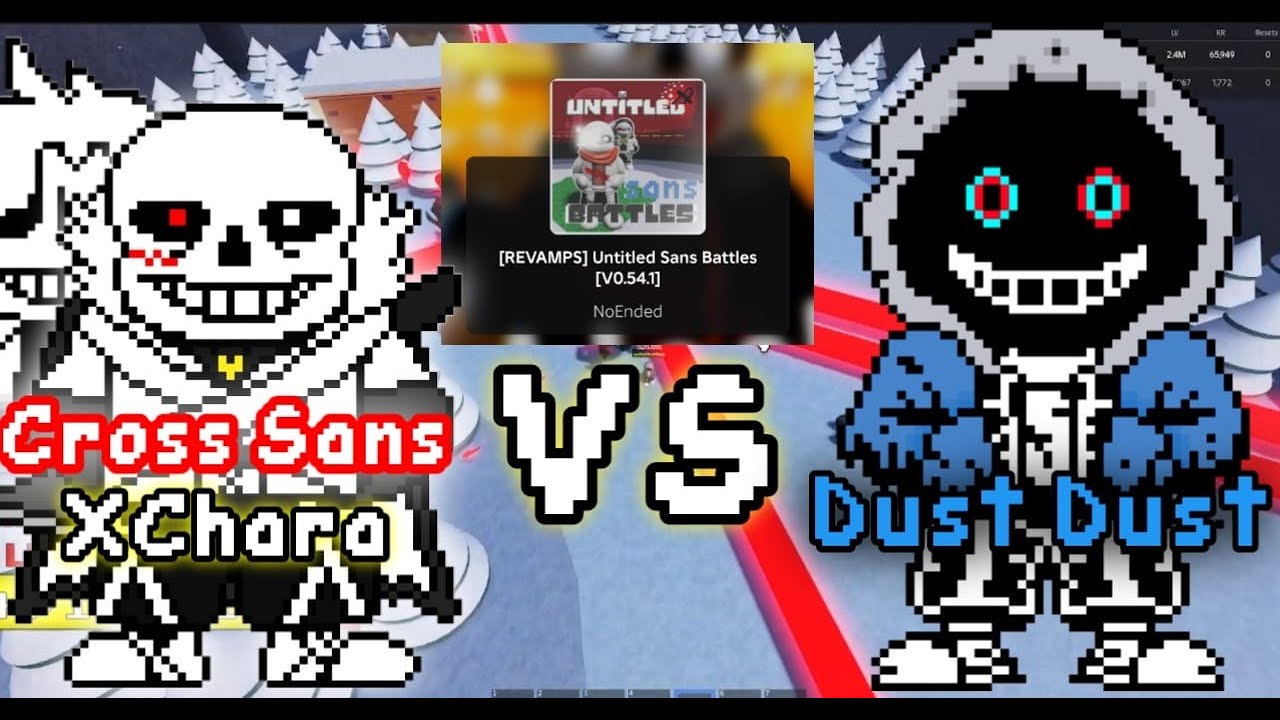 cross sans vs dust dust sans in game [REVAMPS] Untitled Sans Battles ...