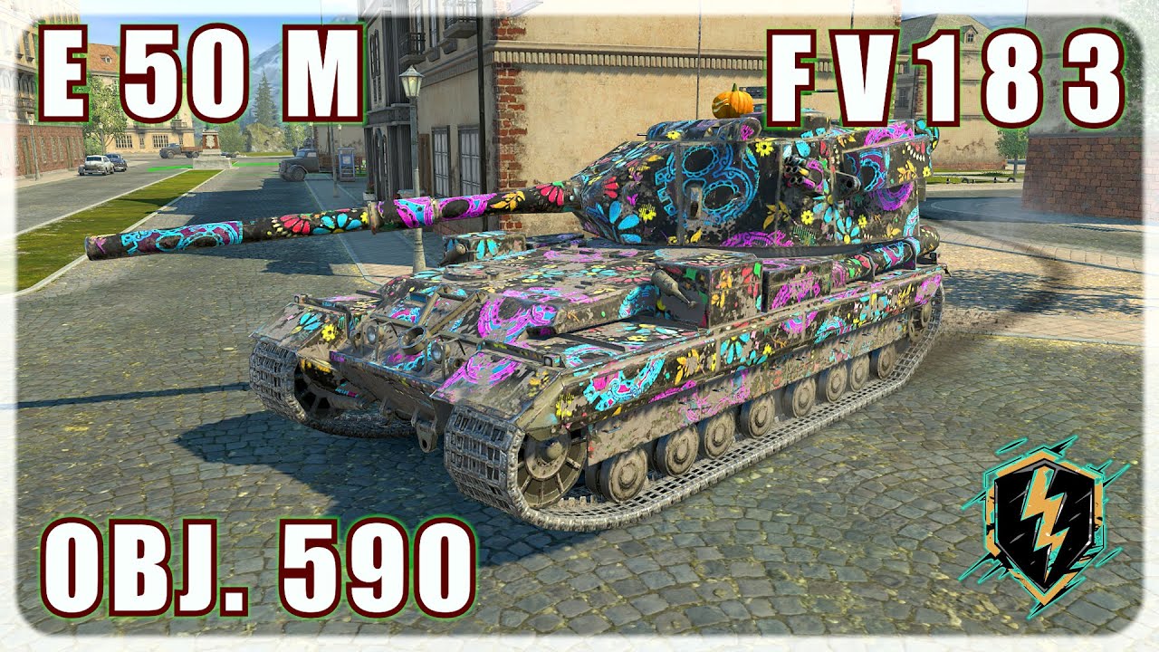 🔥 FV183 • E 50 M • OBJ. 590 | World of Tanks Blitz Replays - YouTube