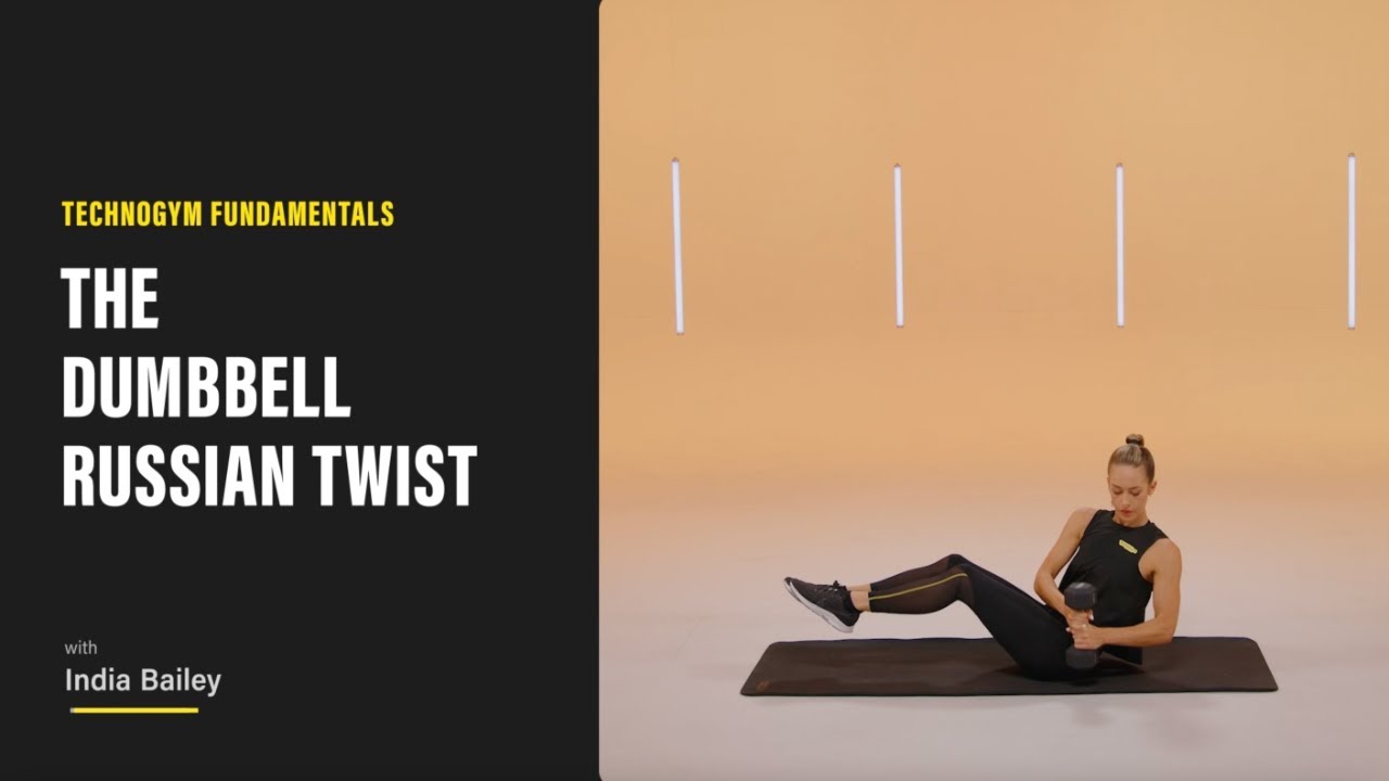 Technogym Fundamentals | Dumbell Russian Twist workout - YouTube