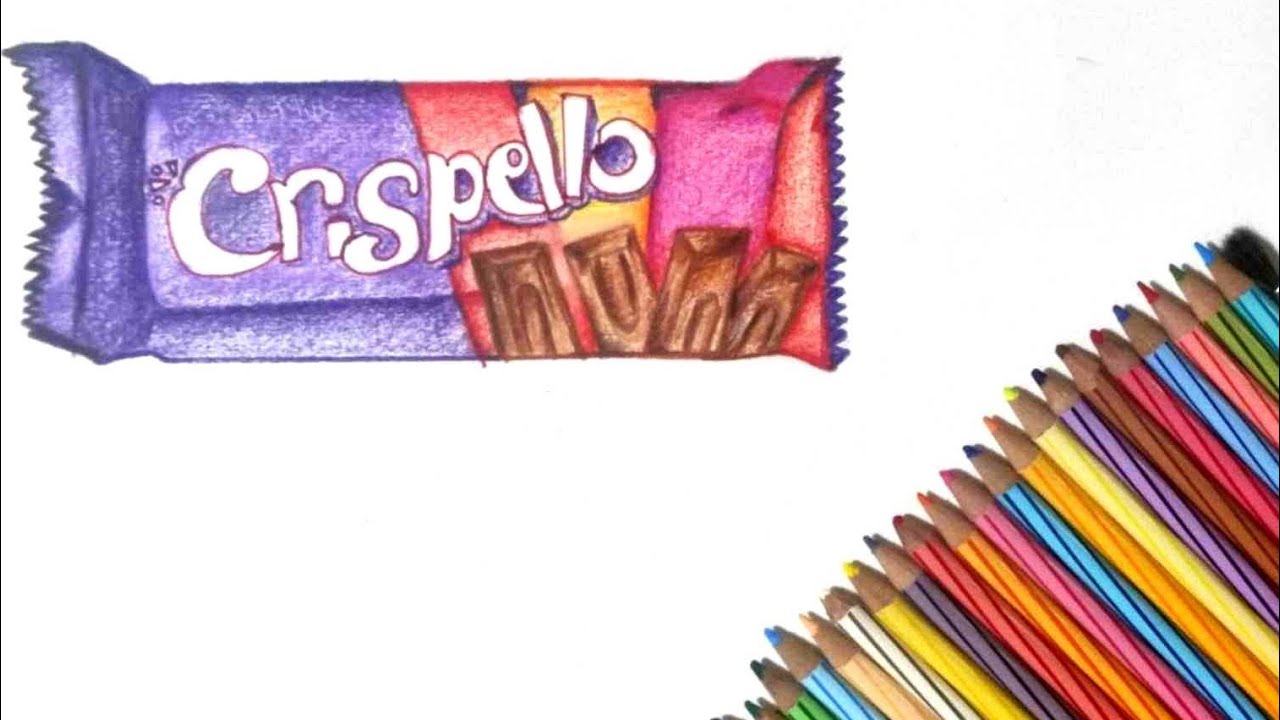 Crispello Sketch | Choclate Drawing with Luna Colour| 3D Choclate ...