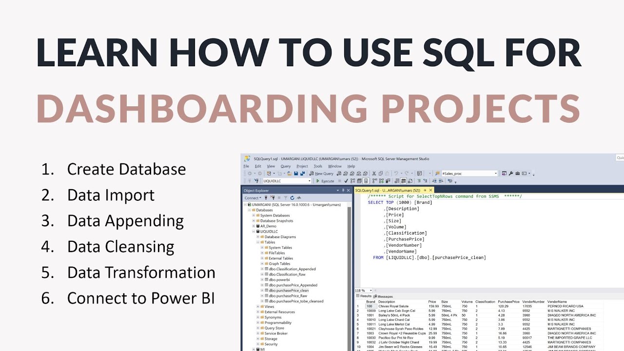 Learn SQL Server for Power BI Dashboard Projects - YouTube