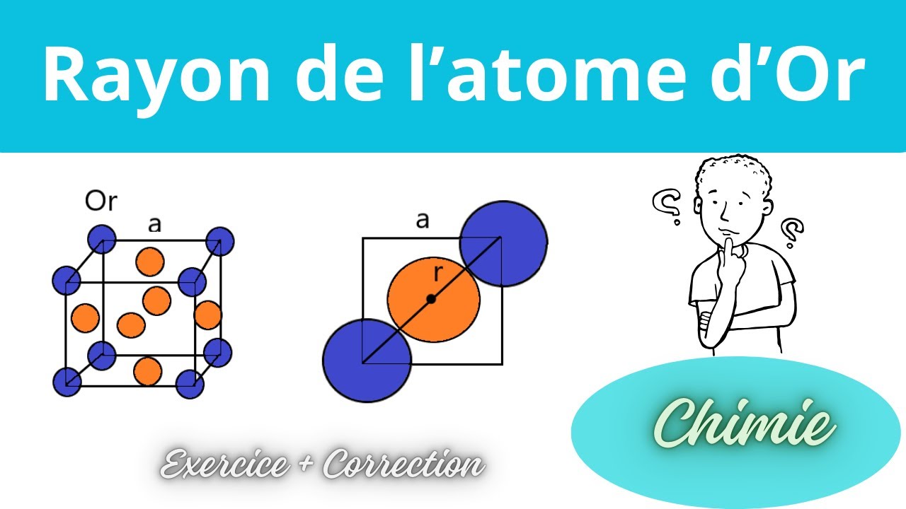 Comment calculer le rayon d'un atome d'Or? Maille Cubique. - YouTube