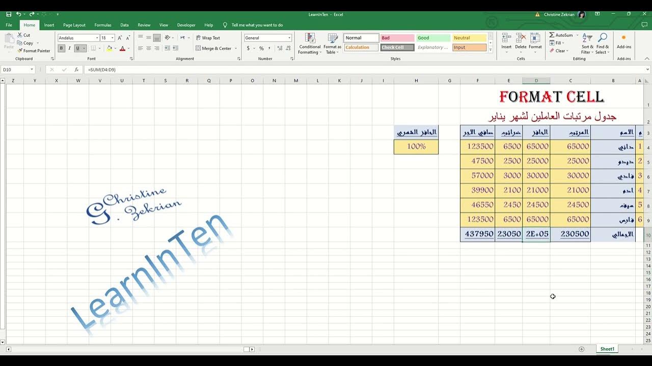 إتقن تنسيق الخلايا في Excel: دليل شامل لفهم Format Cell وفروق أنواع البيانا ...