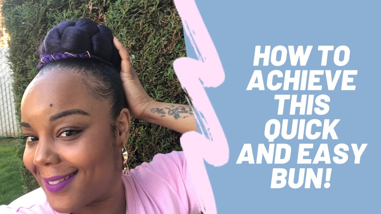 How to do a quick and easy bun. - YouTube