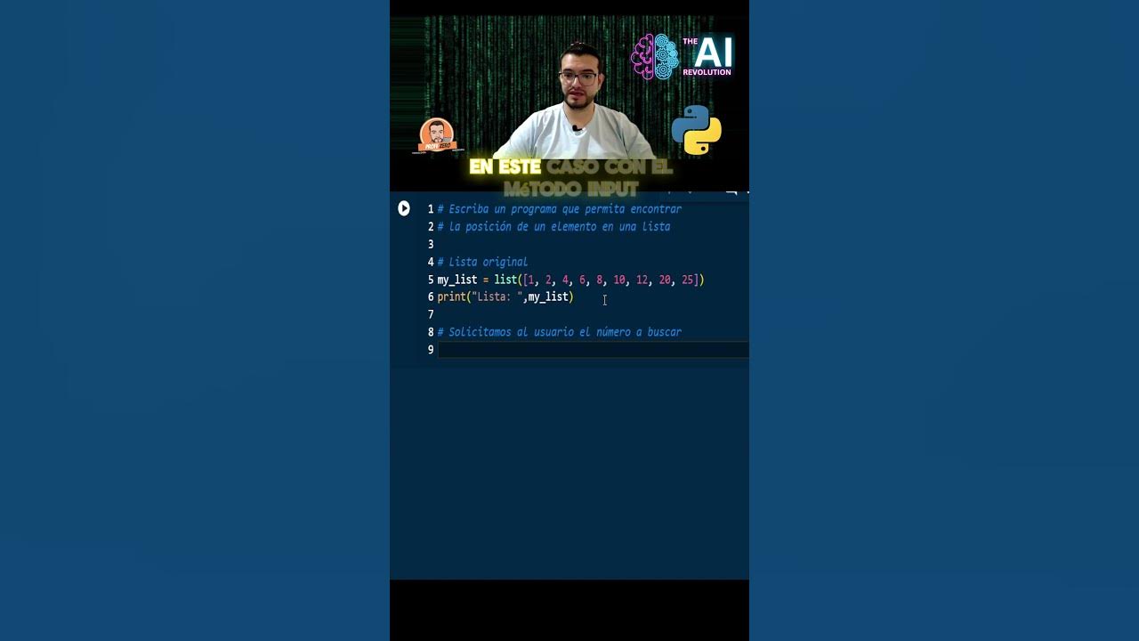 🐍 Python En Un Minuto Localiza Elementos Con Index Y List 📊 Shorts Python 1625