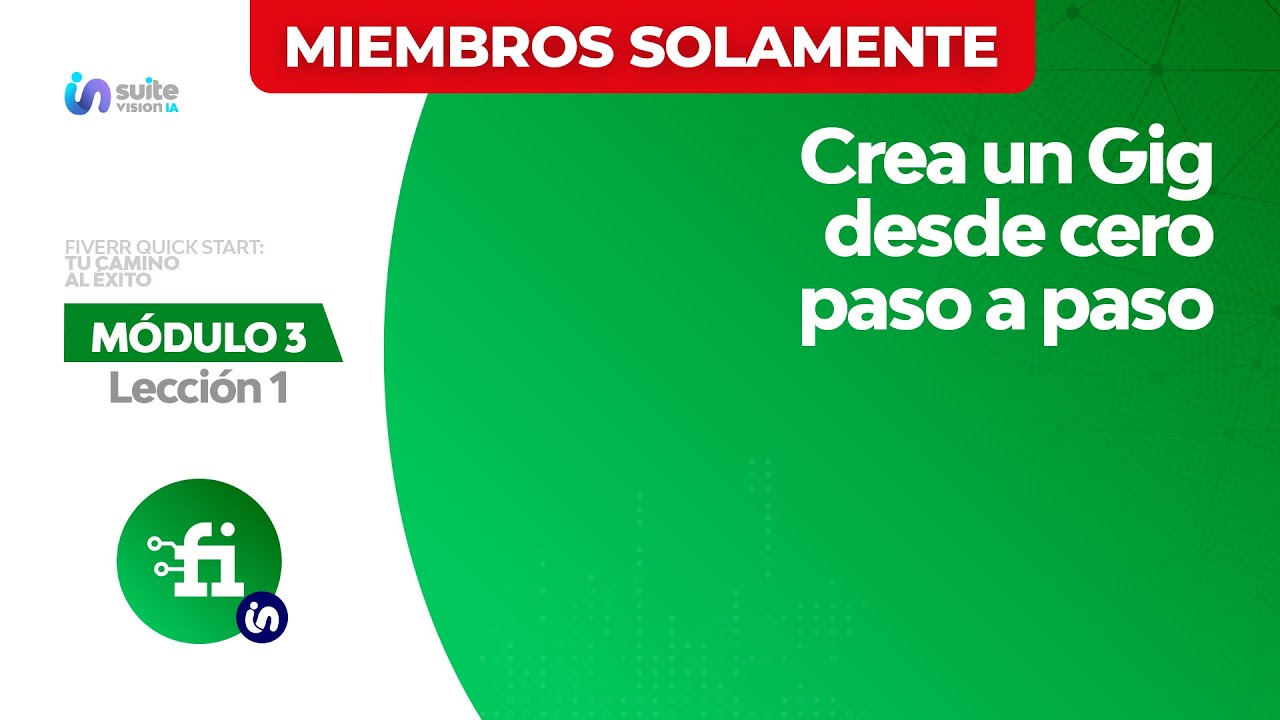 3-1 Crea un Gig desde cero Paso a Paso - YouTube
