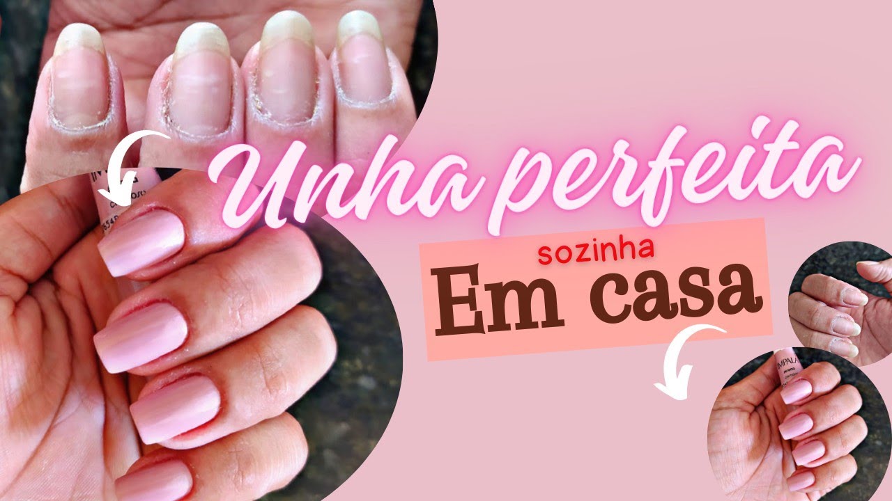 FIZ ESSA UNHA LINDA EM CASA,USANDO APENAS DOIS ESMALTES,SEM MATERIAL ...