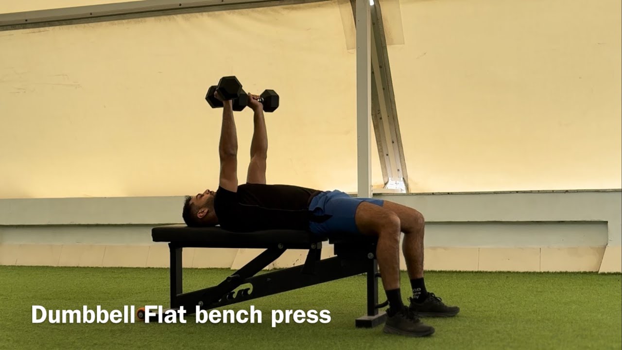 Dumbbell Flat Bench Press - YouTube