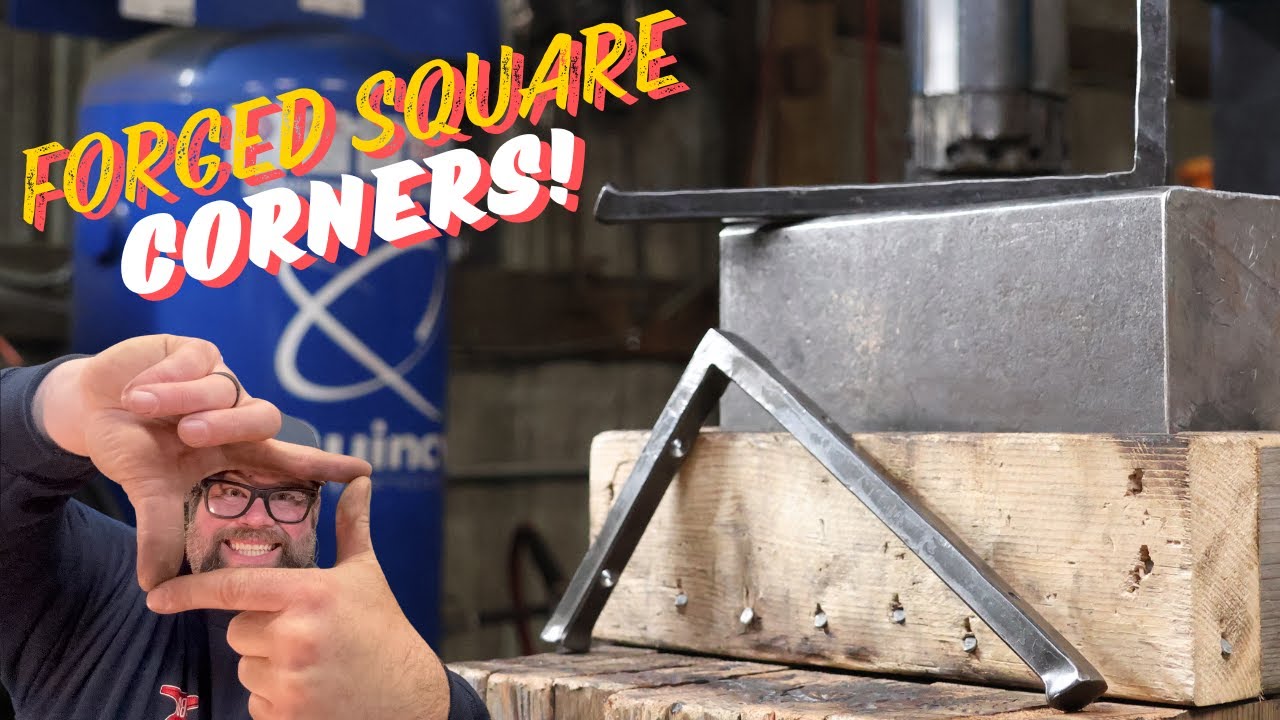 BLACKSMITHING- INTRODUCTION TO FORGING SQUARE CORNERS - YouTube