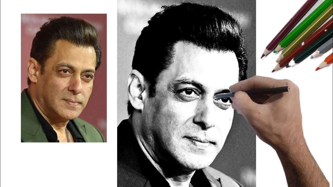 how to draw best actor men Indian Salman khan step by step very ...