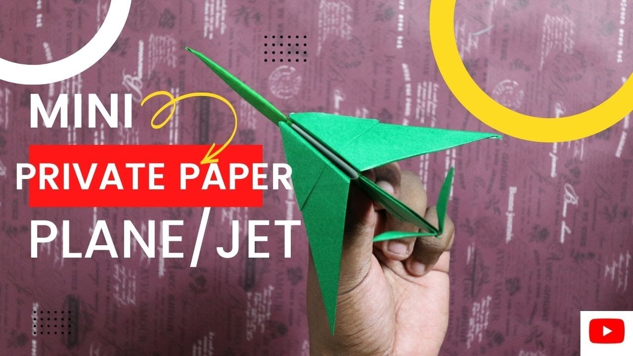 How to make a Mini Paper Private Plane/Jet really far -How to make ...