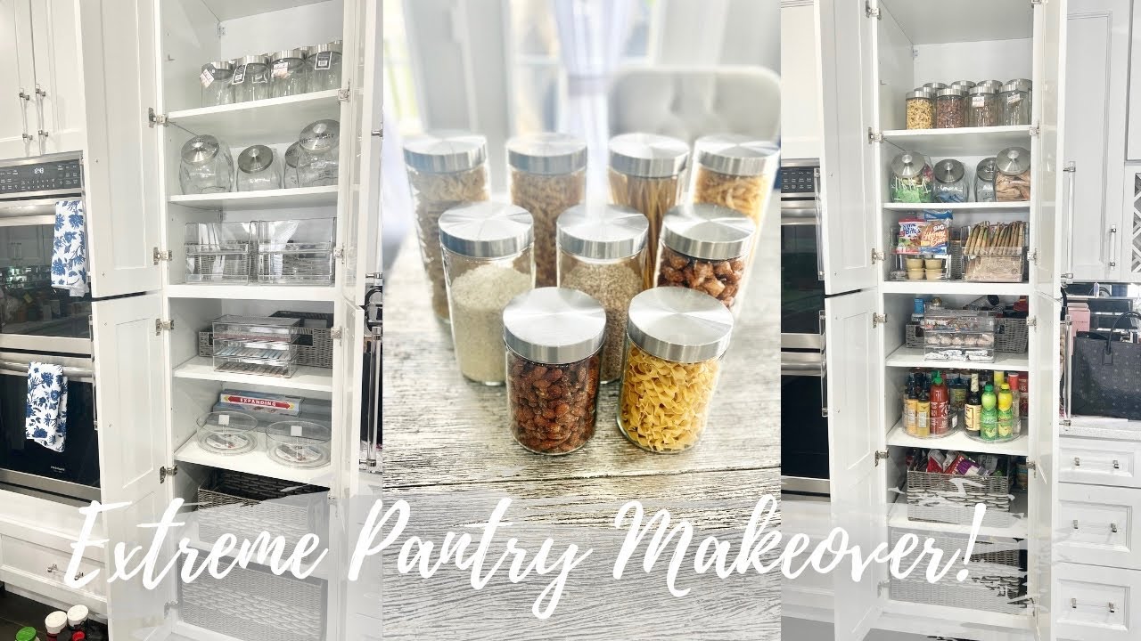 EXTREME PANTRY ORGANIZATION & MAKEOVER!! - YouTube