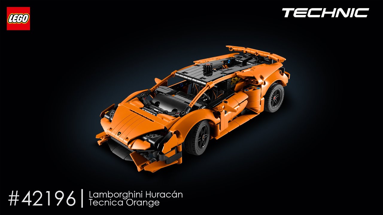LEGO Technic - Lamborghini Huracán Tecnica Orange 42196 - YouTube
