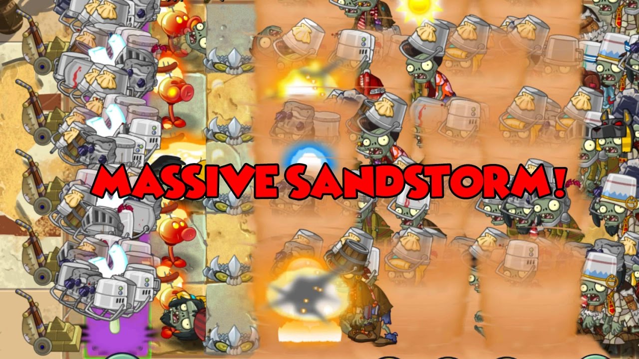 🔴 Plants vs Zombies 2 Epic Hack - Massive ALL Bucket Sandstorm ATTACK ...