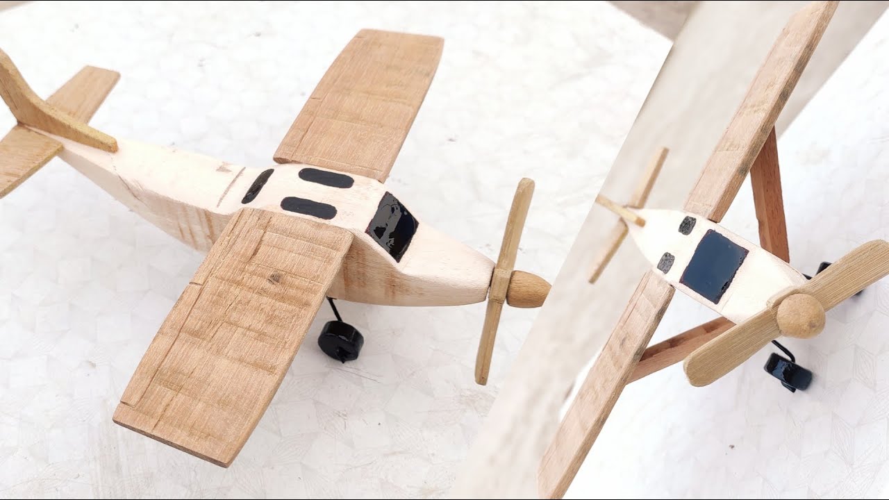 How to make a wooden aircraft | handmade wooden air plane | plane model ...