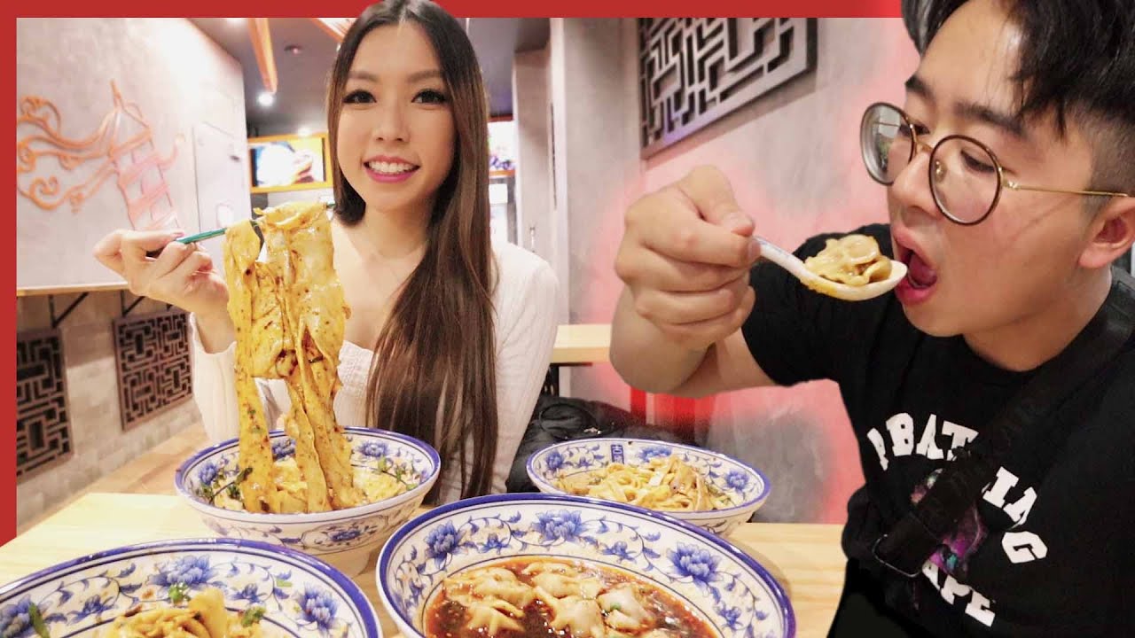 24 Hours Eating CHINESE Food ft. Spicy noodles, Hot Pot & The Gang ...