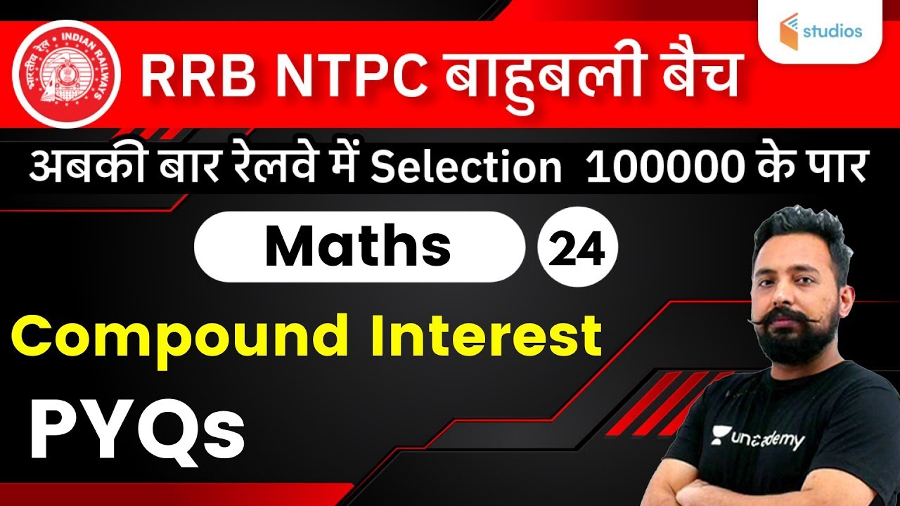 6:15 PM - RRB NTPC | Maths by Rahul Deshwal | Compound Interest (PYQs ...
