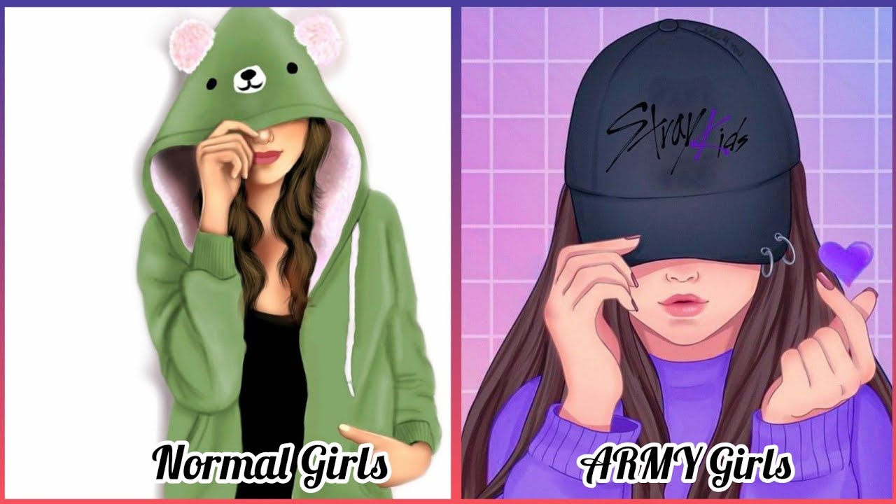 Normal Girls VS ARMY Girls☺️(Part_2) - YouTube