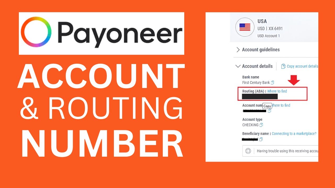[2024] How to find Payoneer Routing Number and Payoneer Account number ...