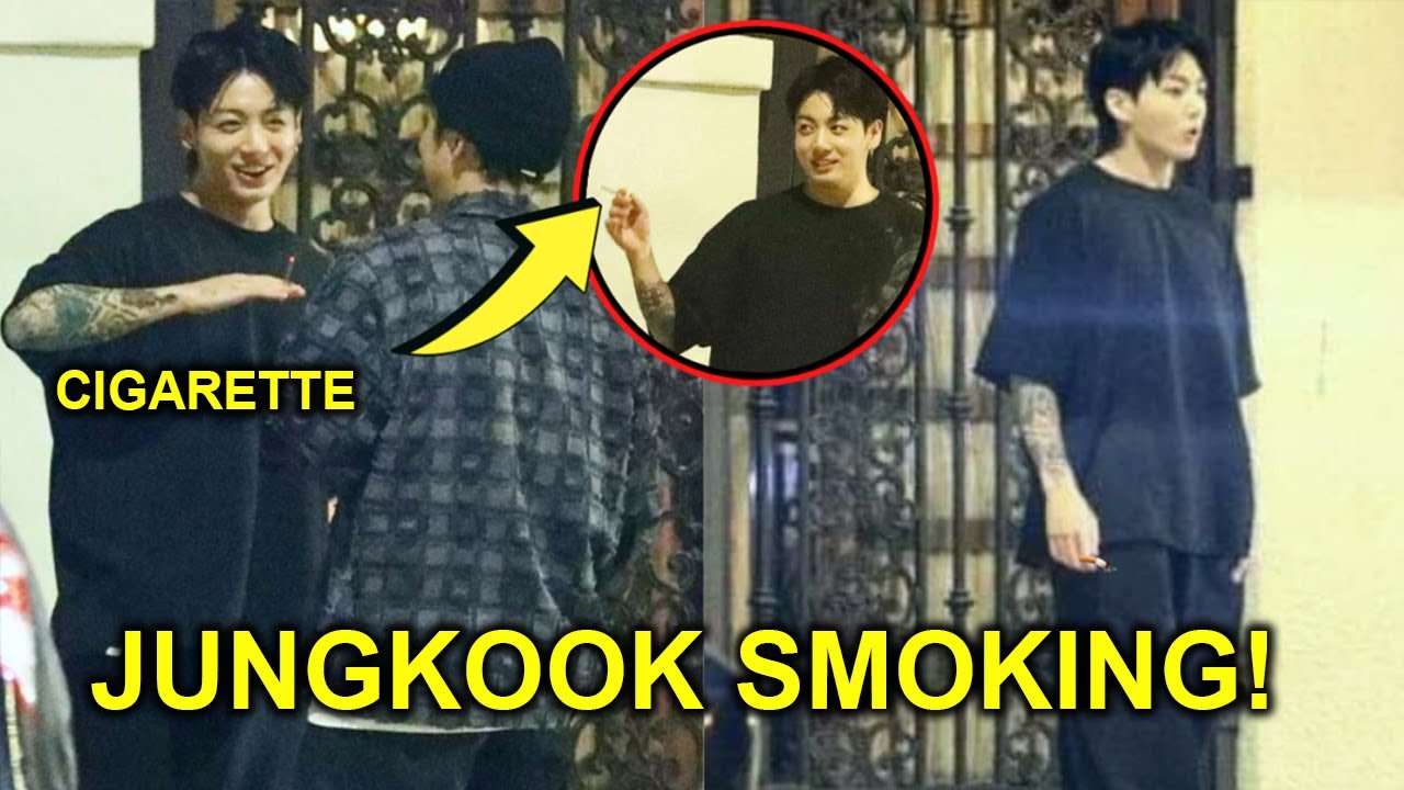 OMG Jungkook CAUGHT SMOKING CIGARETTE with Justin Bieber in New York ...