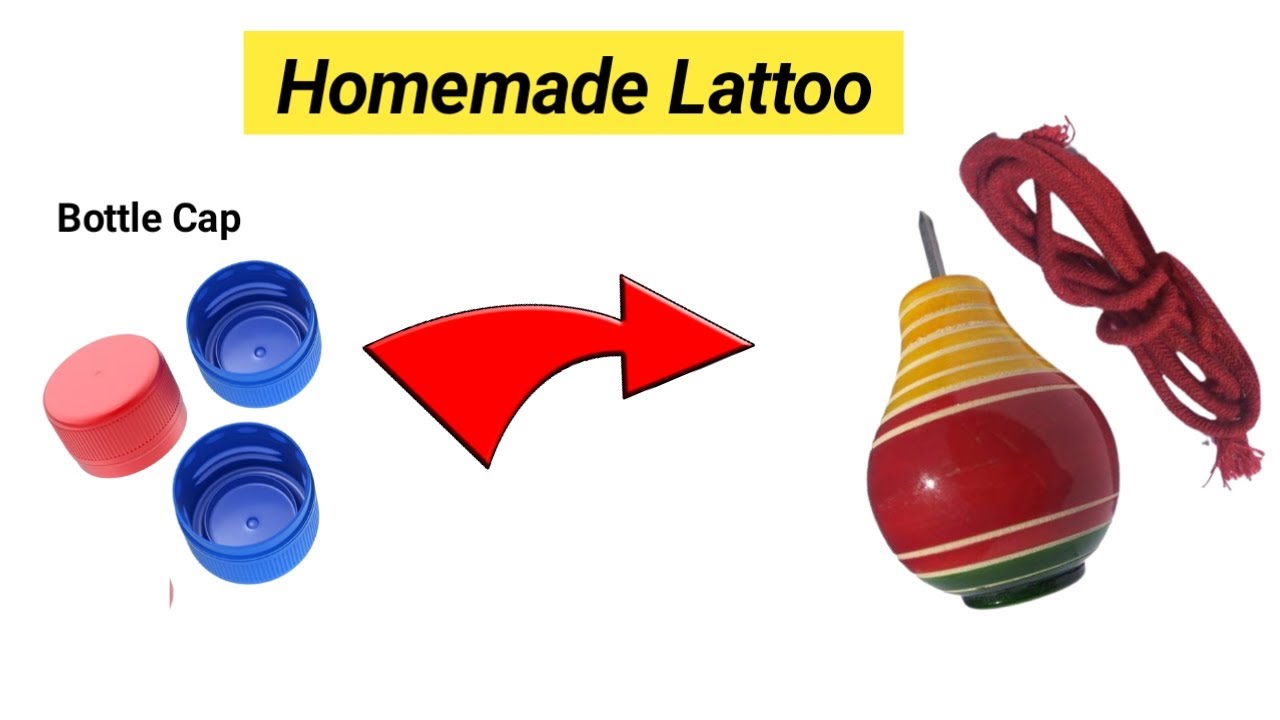 How to Make Lattu With Bottle Caps | How to Make High Speed Lattu at ...