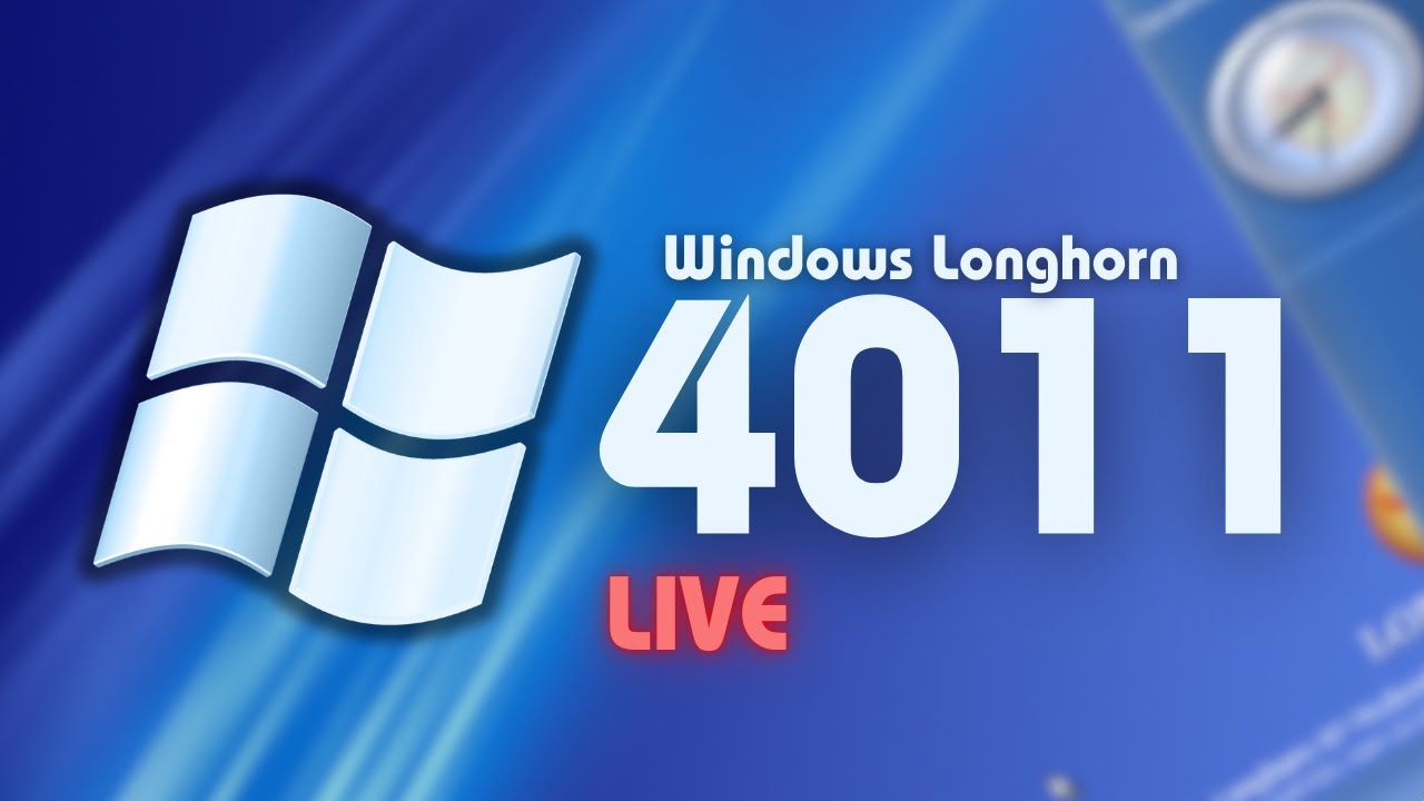 Exploring Windows Longhorn Build 4011 🔴LIVE - YouTube