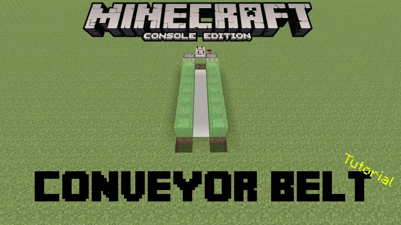Minecraft Console: Slime Block Conveyor Belt Tutorial - YouTube