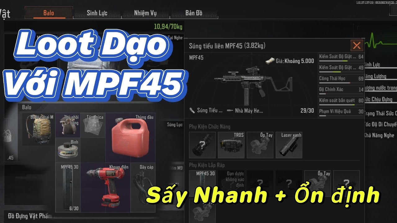 Arena Breakout - Súng tiểu liên MPF45 đồ Free nhưng chất lượng tuyệt ...